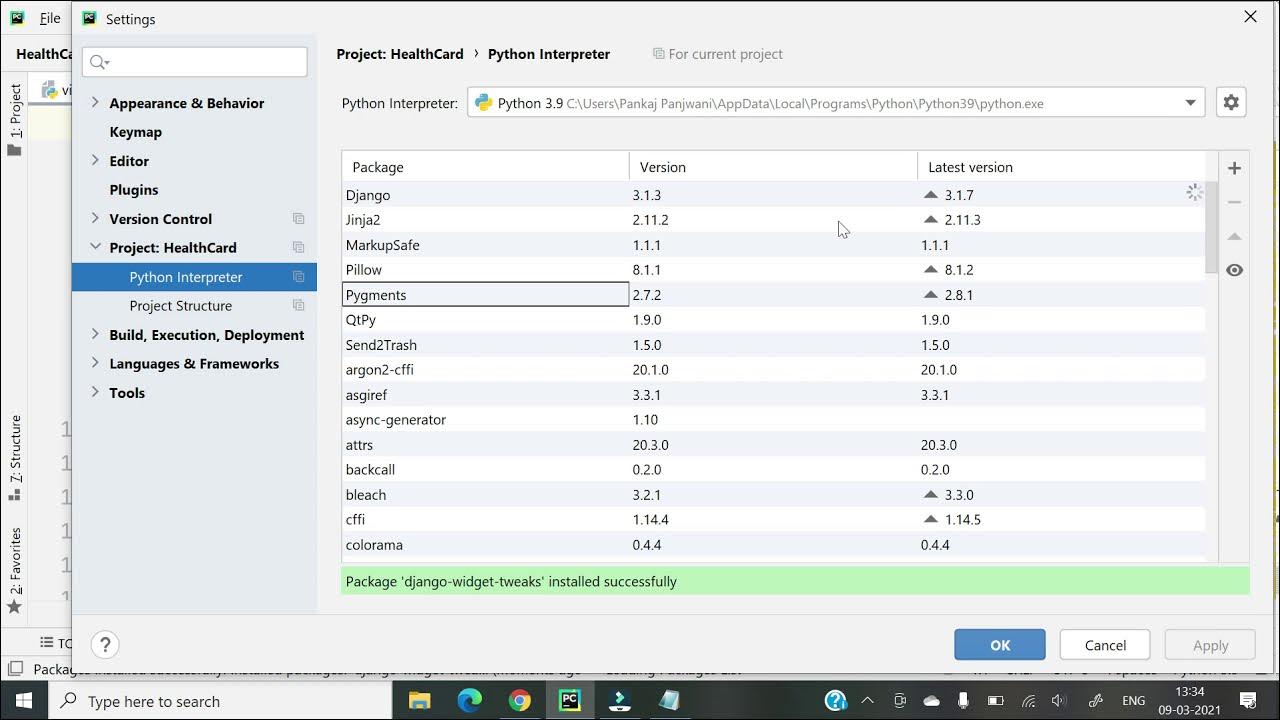 Install Python PIP Packages and Modules in PyCharm || Hindi - YouTube