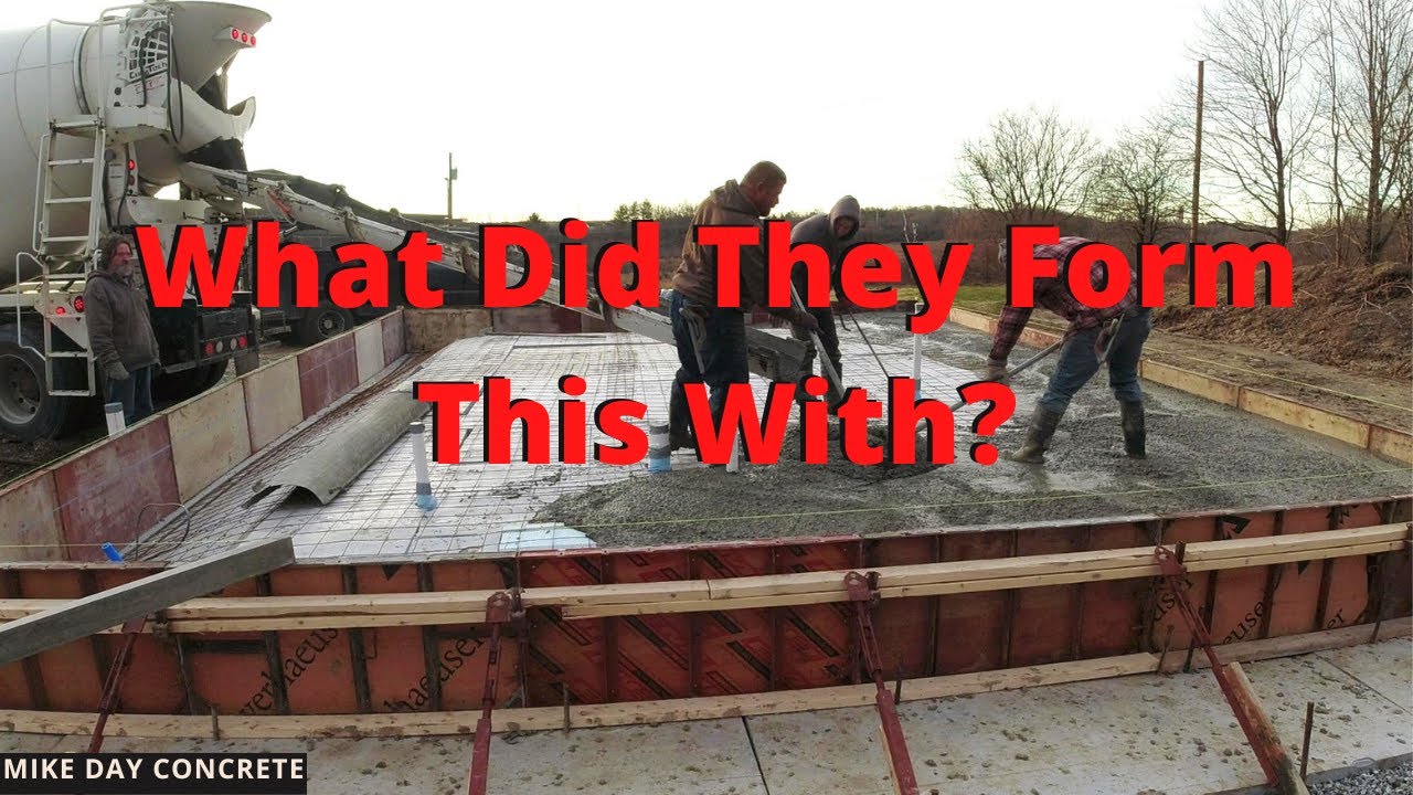 Pouring A Concrete Slab Using Wall Forms. (Small House Slab) - YouTube