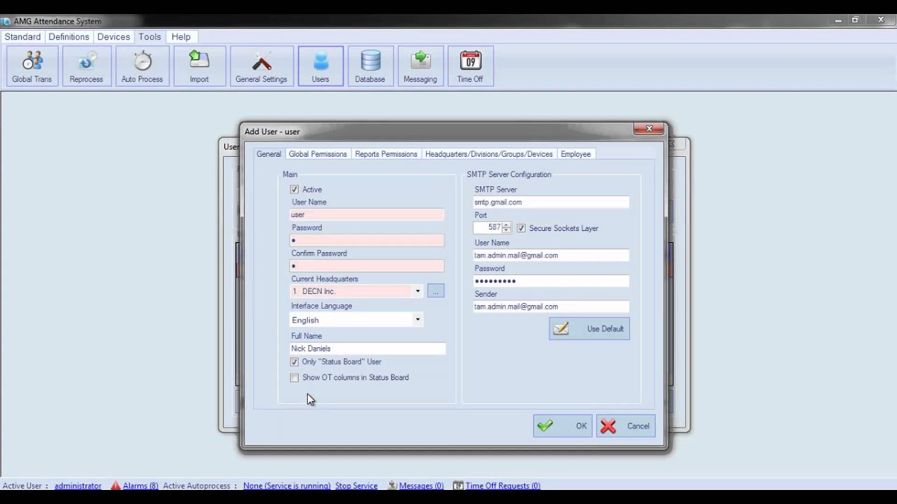 AMG Time And Attendance system video tutorial: Users - YouTube