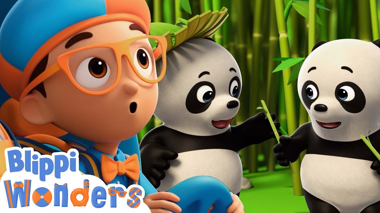 Blippi Wonders - Blippi Meets a GIANT PANDA | Learn Animals for Kids ...