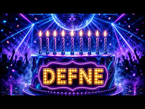 İyi ki Doğdun DEFNE Şarkısı | Enerjik Disko Doğum Günü Kutlaması