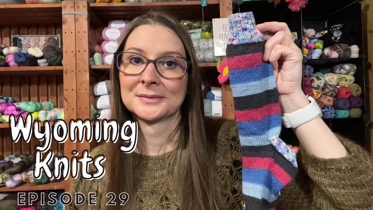 Wyoming Knits Episode 29 Back on the Gift Knit Train - YouTube