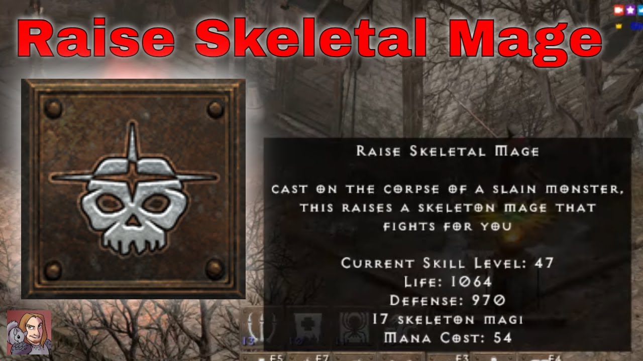 D2R Skills & Abilities - Raise Skeletal Mage (Necromancer Summoning ...