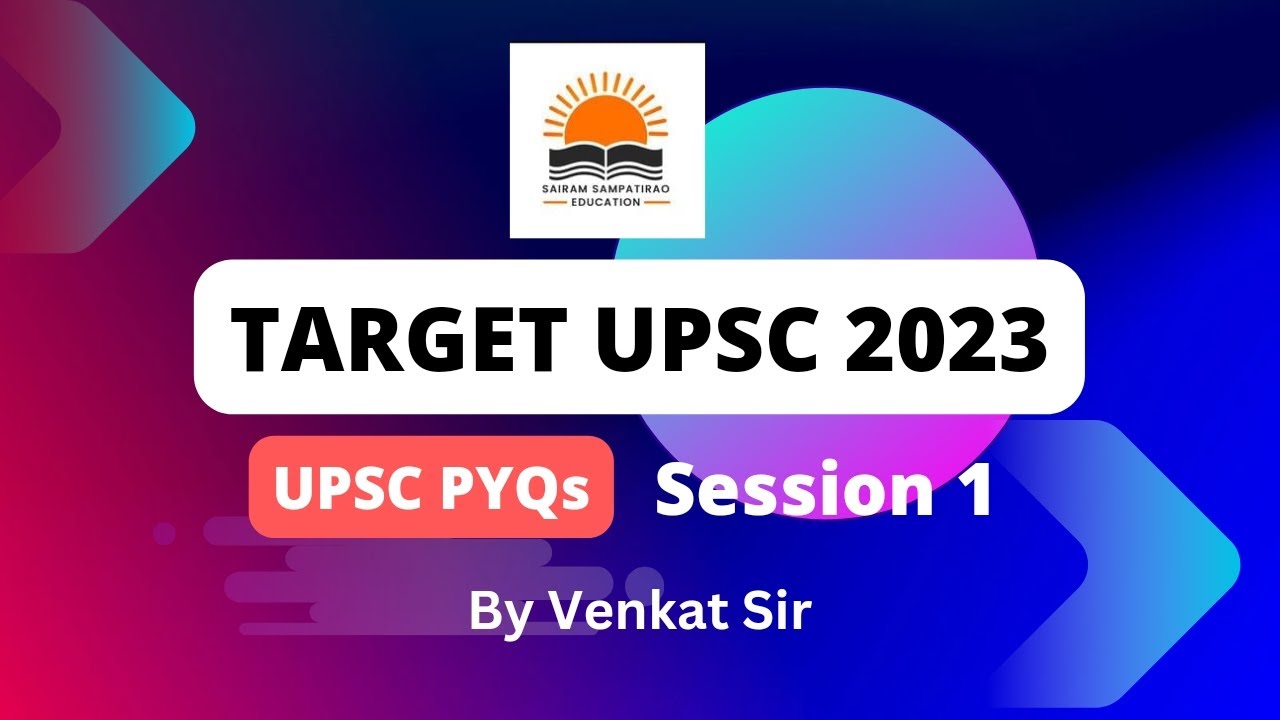#UPSC2023 PYQ Session 1 (తెలుగులో) | Significance of PYQs in UPSC ...