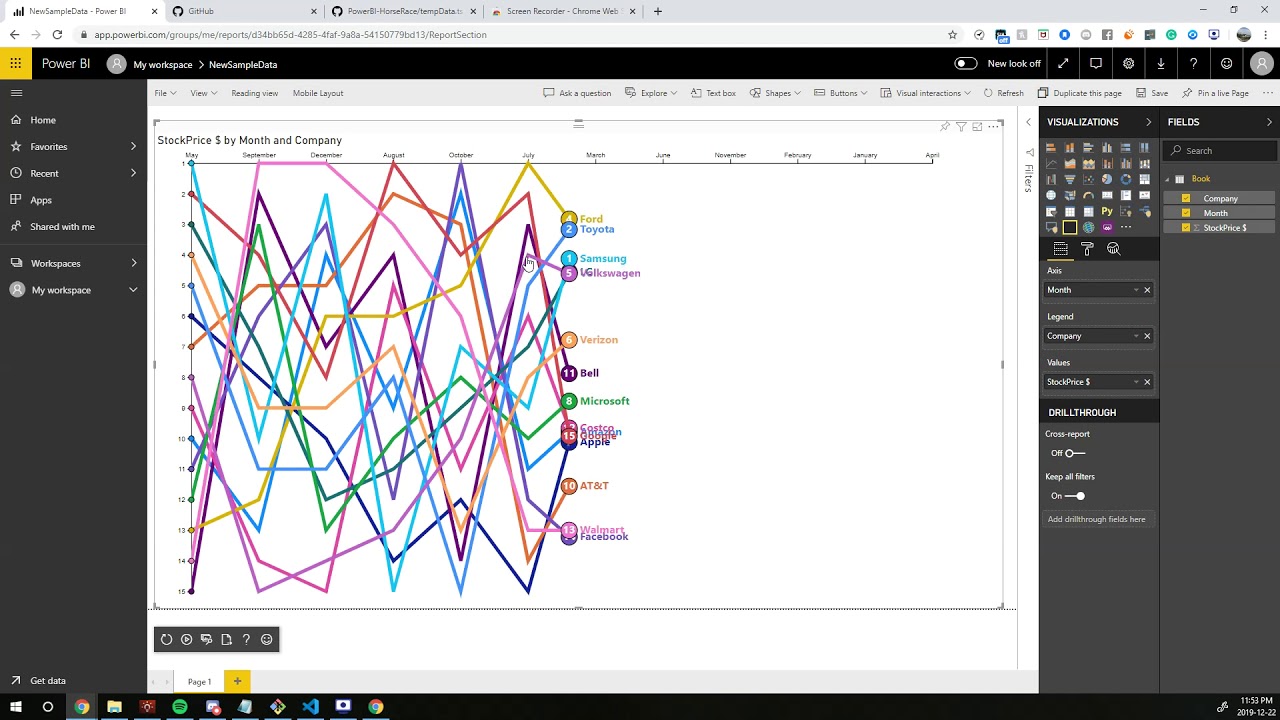 Power BI Horse Racer Custom Visual Demo - YouTube
