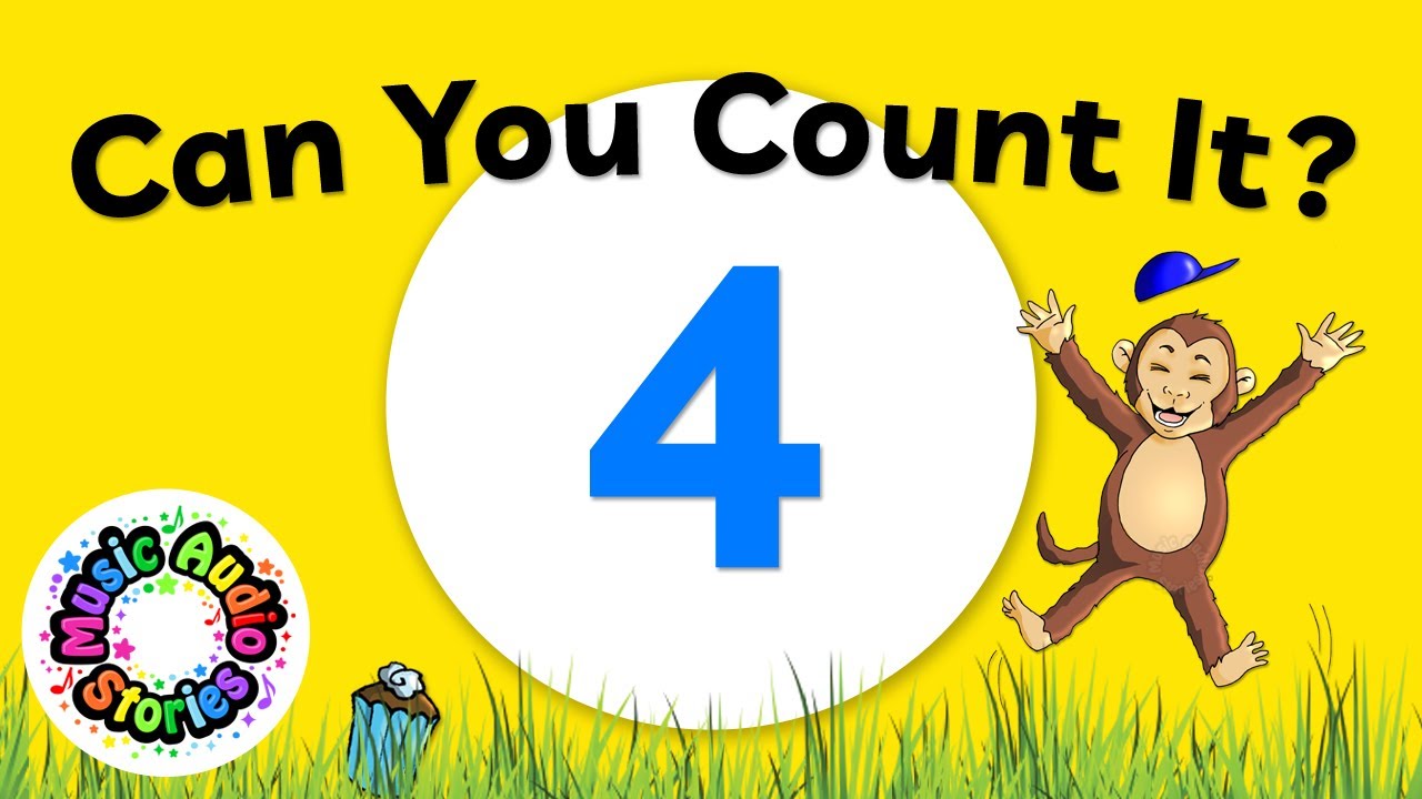 Counting 1 - 4 - Learn To Count Number Four, Pronunciation and Spelling ...