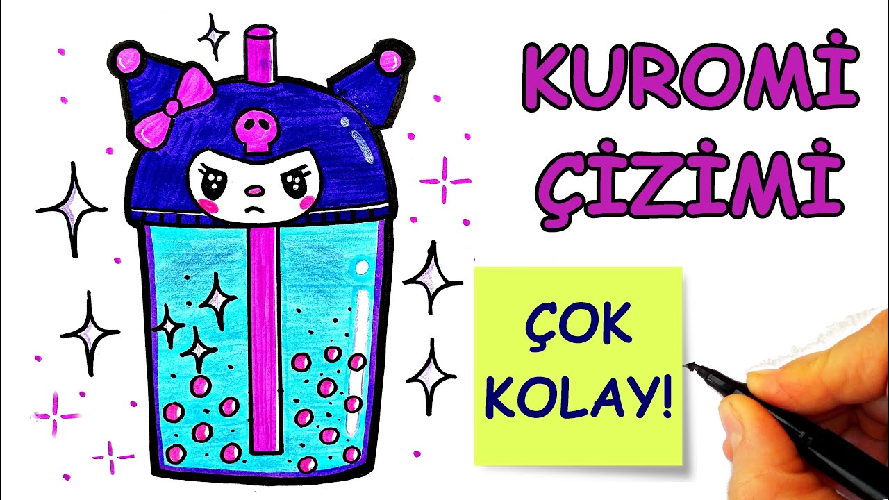 Kuromi Bubble Tea Çizimi 🍹 | Kolay Sanrio Karakteri Çizimi - How to ...
