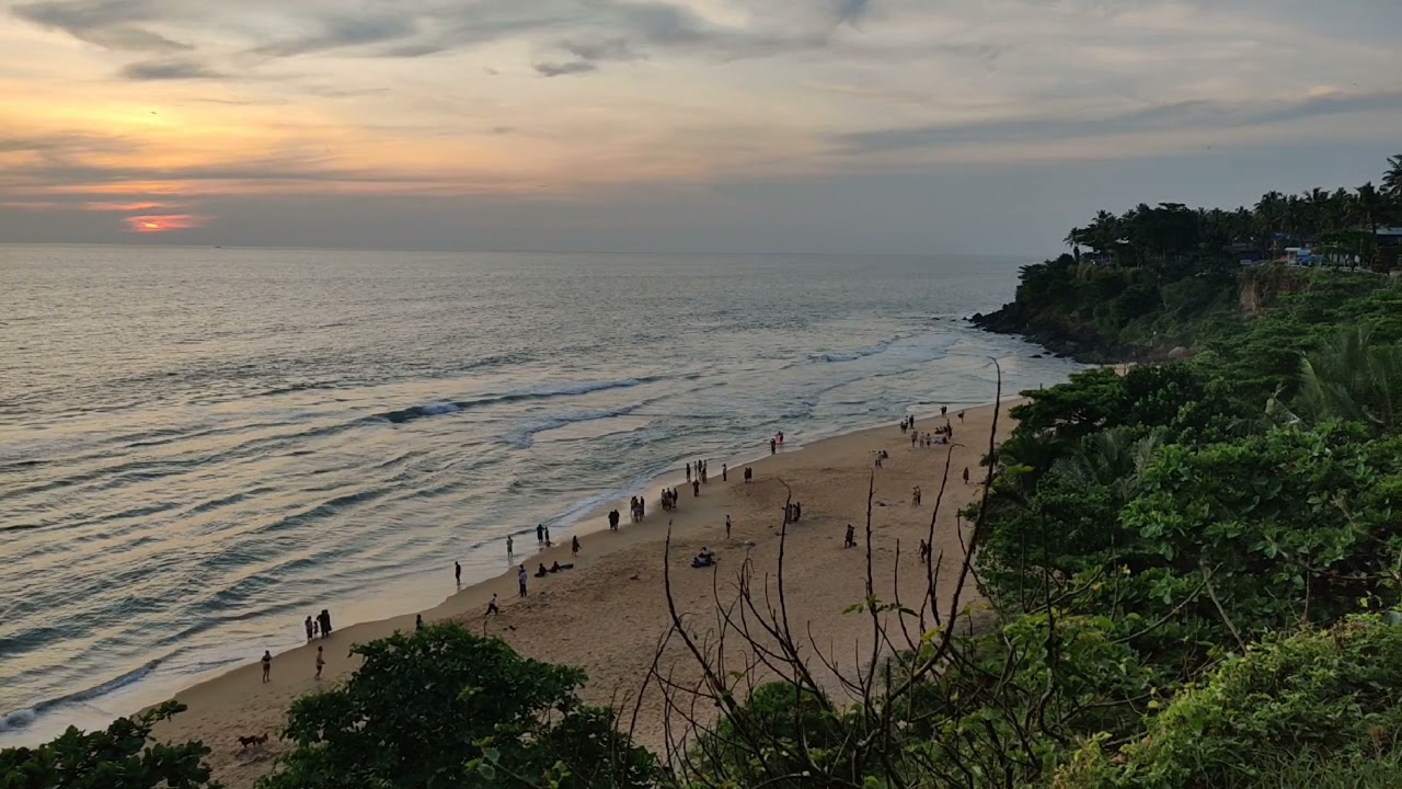 Varkala Cliff Sunset View - YouTube