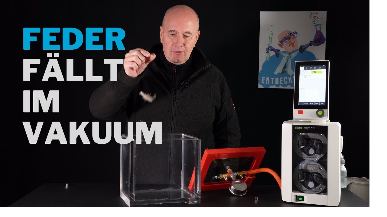 Fällt eine Feder im Vakuum schneller? Vakuum-Experiment #4 - YouTube