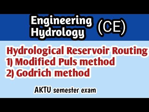 Hydrological Reservoir Routing l Modified Puls method l Godrich method l #hydrological_reservoir ...