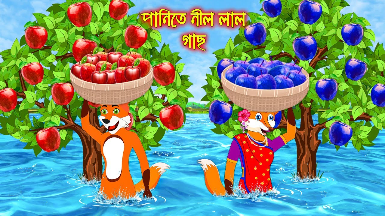 পানিতে নীল লাল গাছ | Panite Nil Lal Gach | Fox Cartoon | Interesting ...