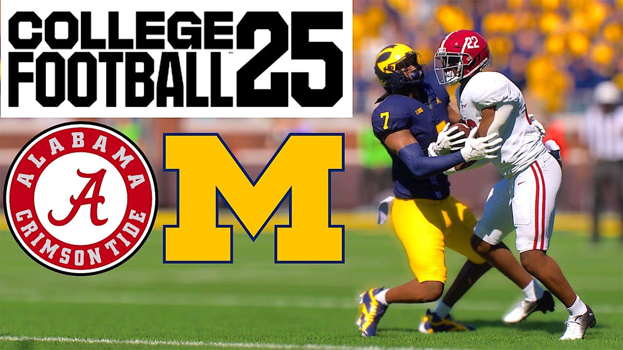 Alabama vs Michigan A BATTLE FOR EVERY YARD! College Football 25 - YouTube