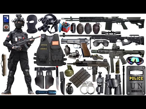Special Forces military toy gun set unboxing,ARP9 assault rifle, M-200 sniper rifle, rocket launcher