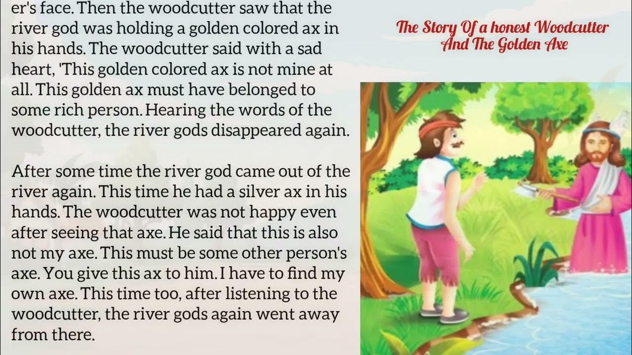 The Story of Honest WoodCutter & Golden Axe || English Stories ...