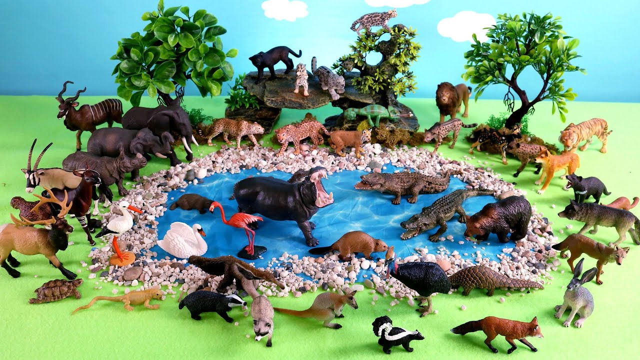 Fun Dioramas For Safari Animal Figurines - Endangered Animals - YouTube