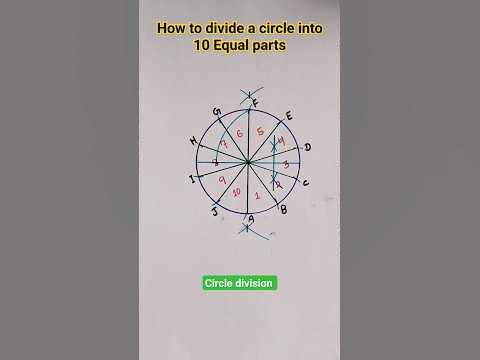 How To Divide A Circle Into 10 Equal Parts #ytshorts #shorts #circle #division #easy #method ...