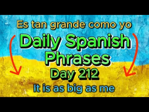 Spanish Phrases Daily!!! Day 212 - YouTube