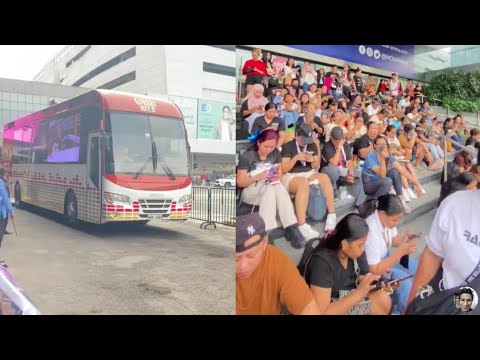 SB19 Pablo Wish Bus Arrived at Moa Arena, ATIN Waiting in Hot Weather ...