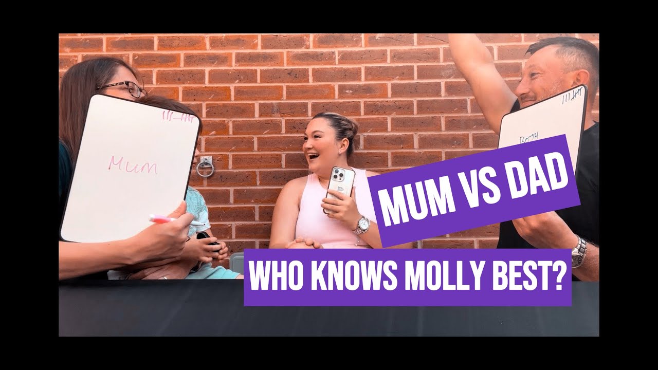 1. PART 2 - WHO KNOWS MOLLY BEST CHALLENGE? MUM V DAD - YouTube