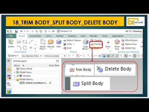 18_USING _TRIM BODY SPLIT BODY DELETE BODY_NX 10 - YouTube