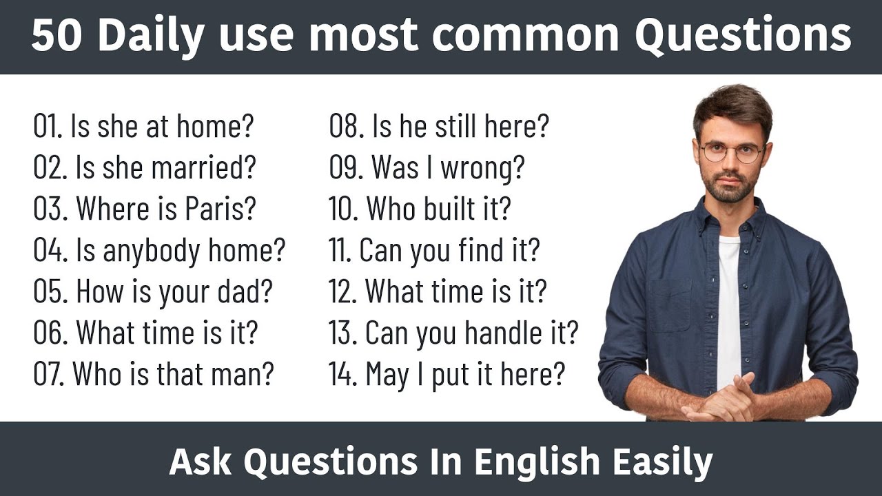 50 Daily use Questions || How To Ask Questions In English? Speaking ...