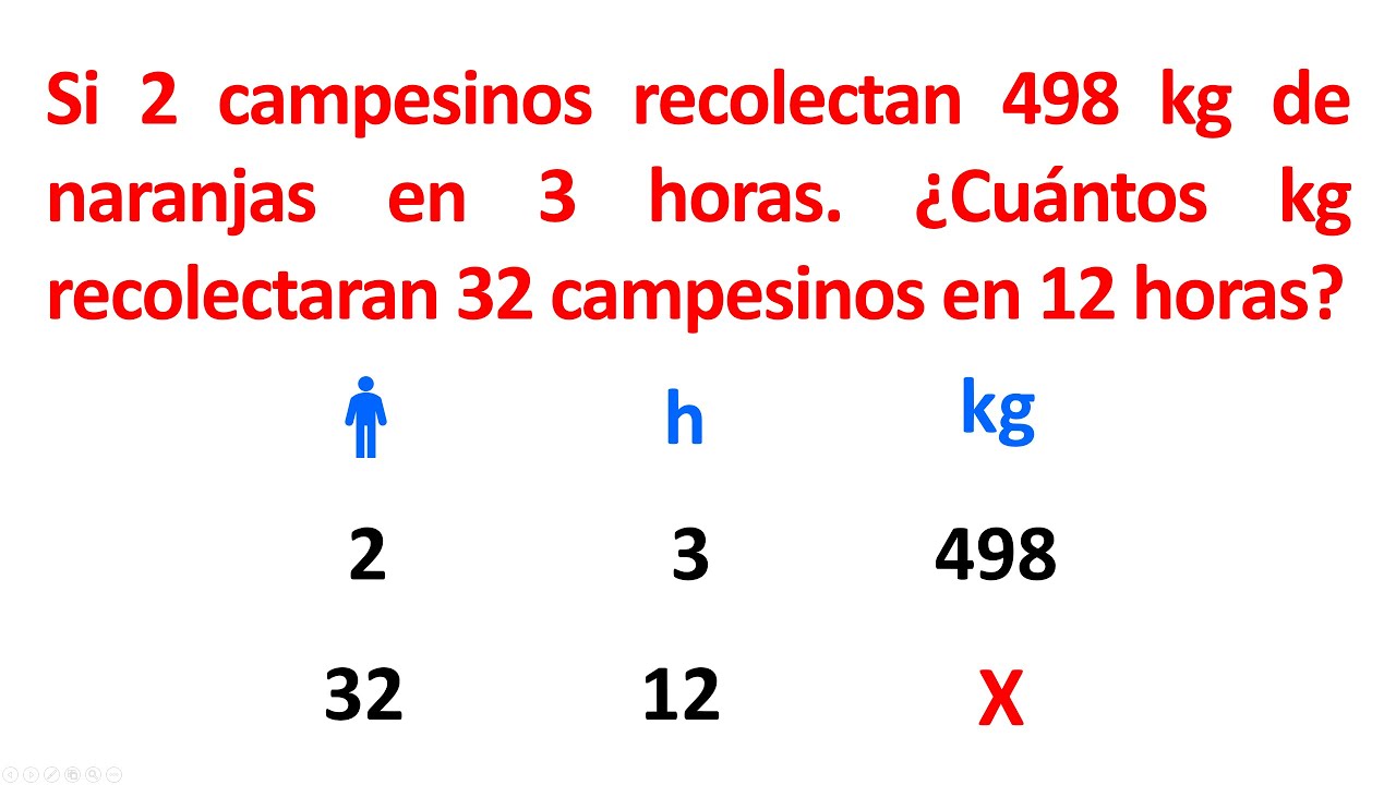 Regla de 3 compuesta. Directa - Directa. Ejercicio 1. - YouTube