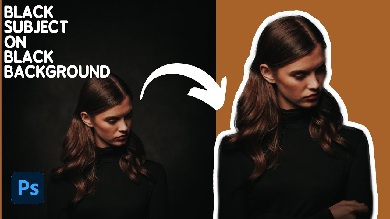 See Black Photoshop Backgrounds Select Black Subject On Black