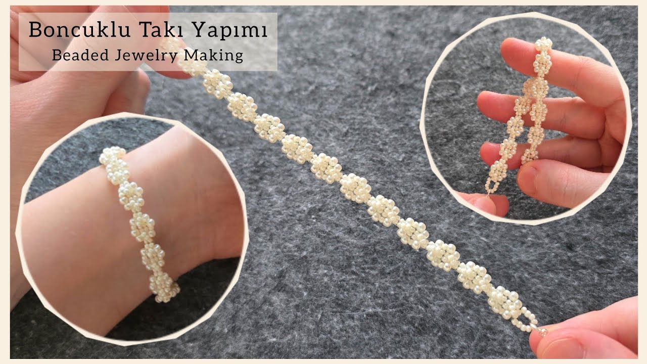 Güzel ve narin bileklik yapımı. Easy to make beaded jewelry for ...