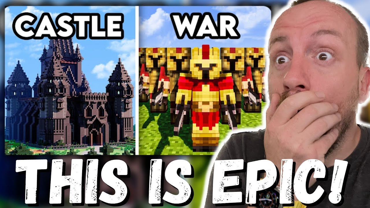 THIS IS EPIC! 100 Players Develop Kingdoms in Minecraft (REACTON ...