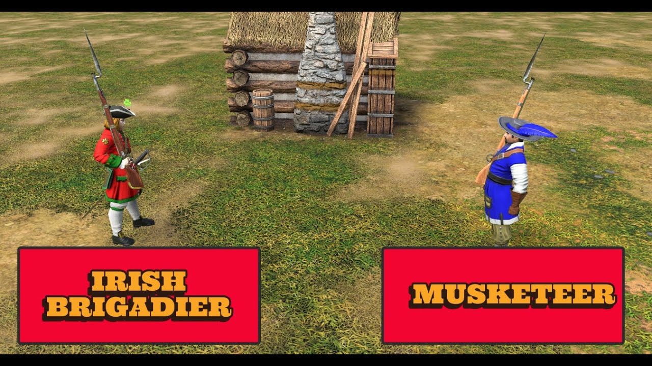 Age of Empires III Definitive Edition Irish brigadier vs musketeer ...