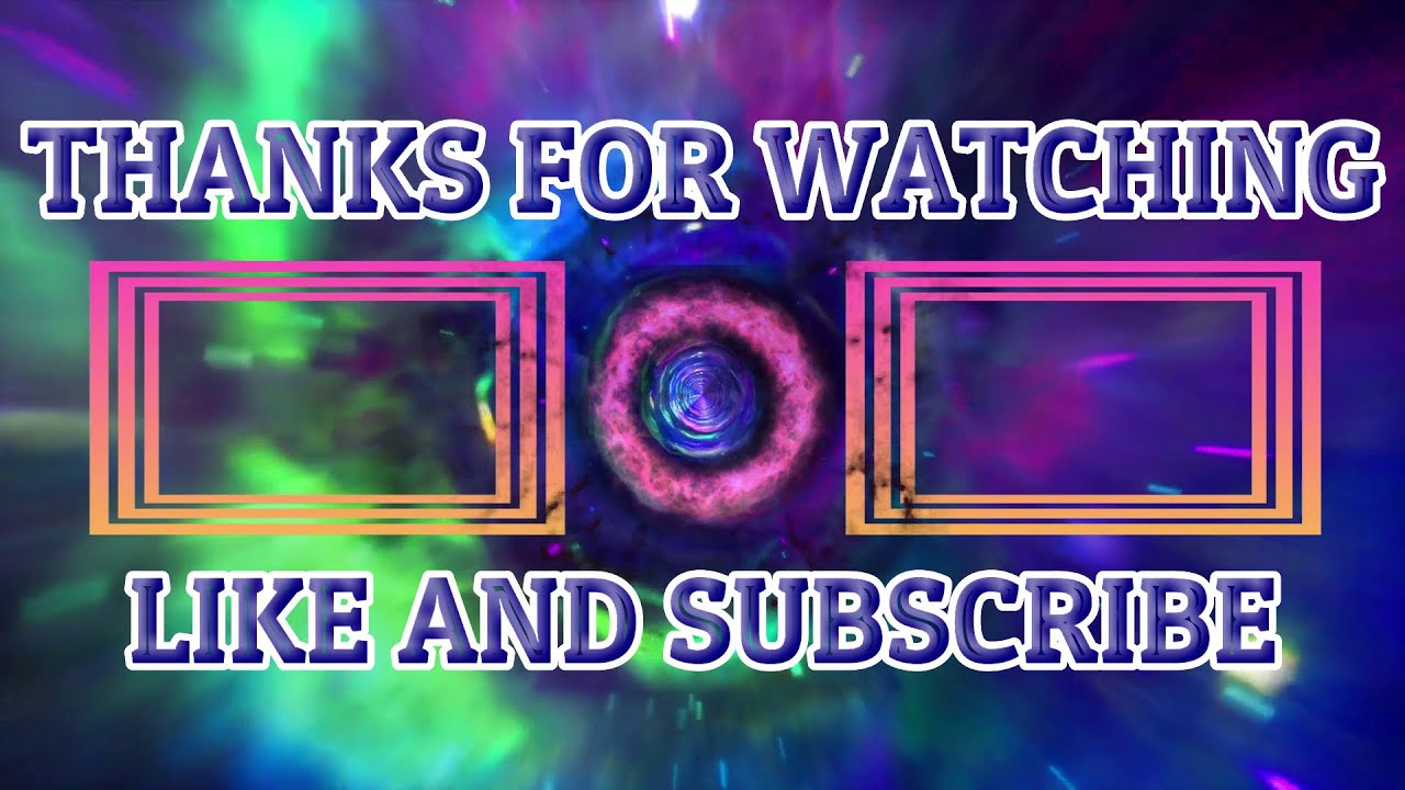 Free Outro Template || Colorful Space Background Outro Template ...