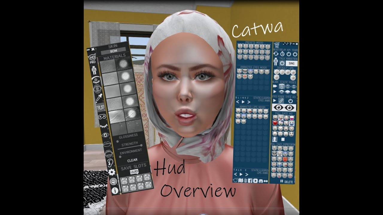 Catwa HdPro Hud Overview - Both huds - #SecondLife - 3/25/21 - YouTube