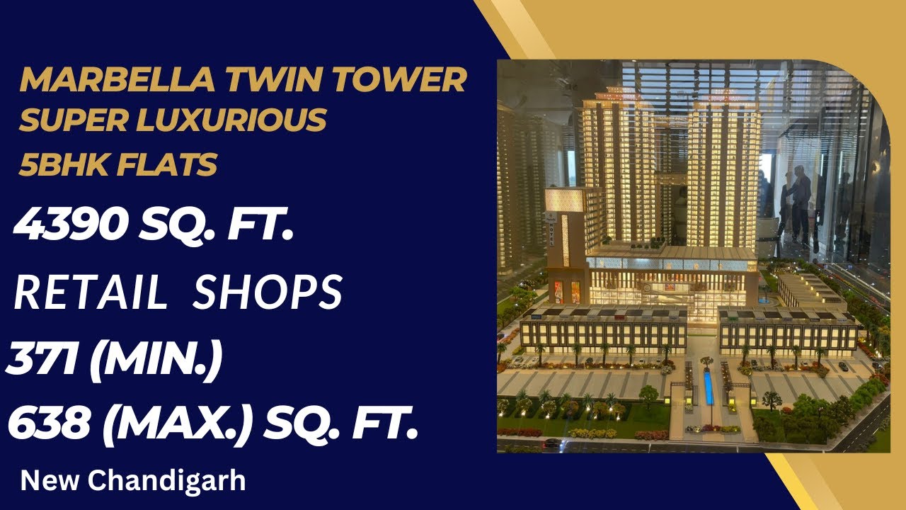 🌆Marbella Twin Tower New Chandigarh🔥Super Luxurious 5BHK Apartments ...