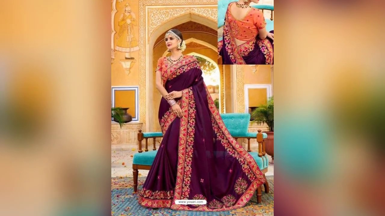 New model designer saree's image's in 2020//designer net saree's model ...