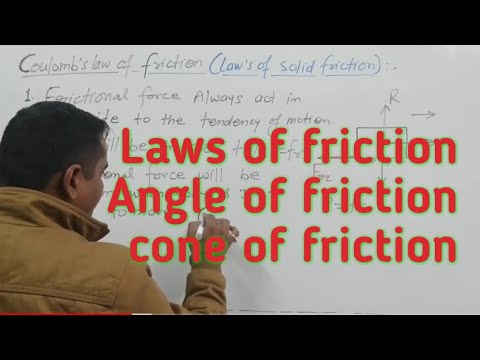 Laws of friction|angle of friction|cone of friction|friction 02 ...
