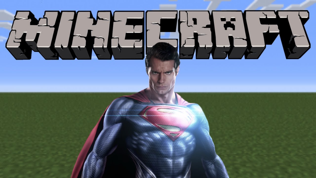 Minecraft Building Superman - YouTube