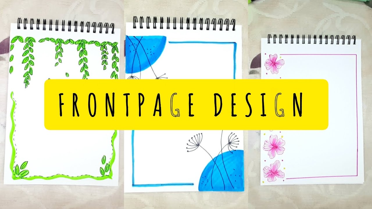 Cute Front Page Designs| Project Work Designs | File Decoration Ideas ...