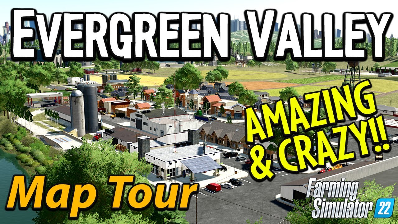 TRULY MIND BLOWING MAP WITH UNIQUE FEATURES! 🚜 EVERGREEN VALLEY MAP ...