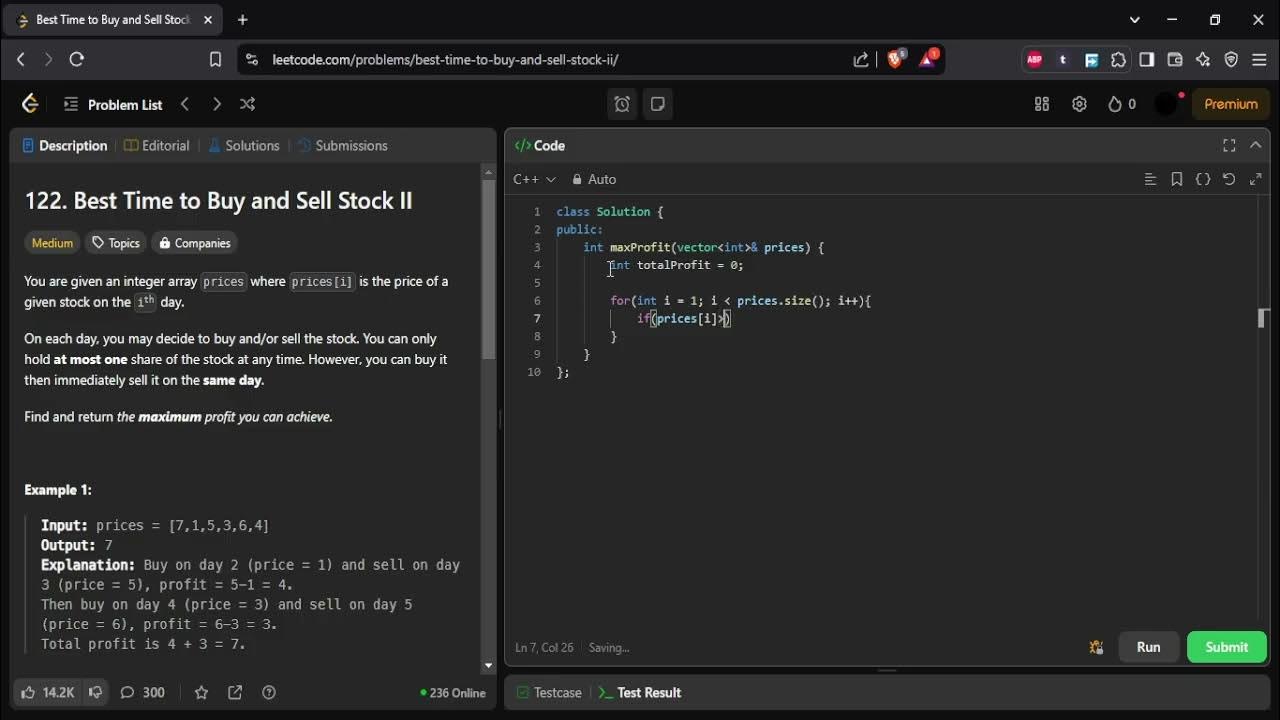 برمجهleetcode-122 - YouTube