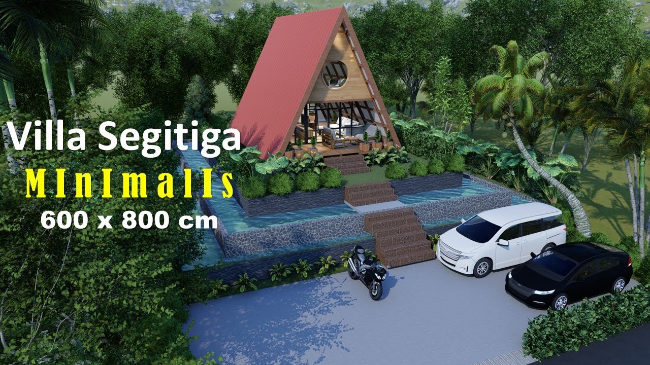 Design villa segitiga minimalis...600 x 800 cm... - YouTube