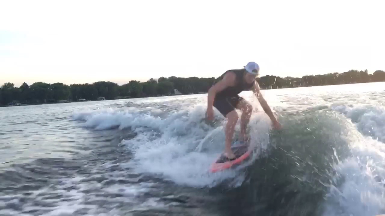 SWELL Wakesurf Creator Sanger V215 Surf Video - YouTube