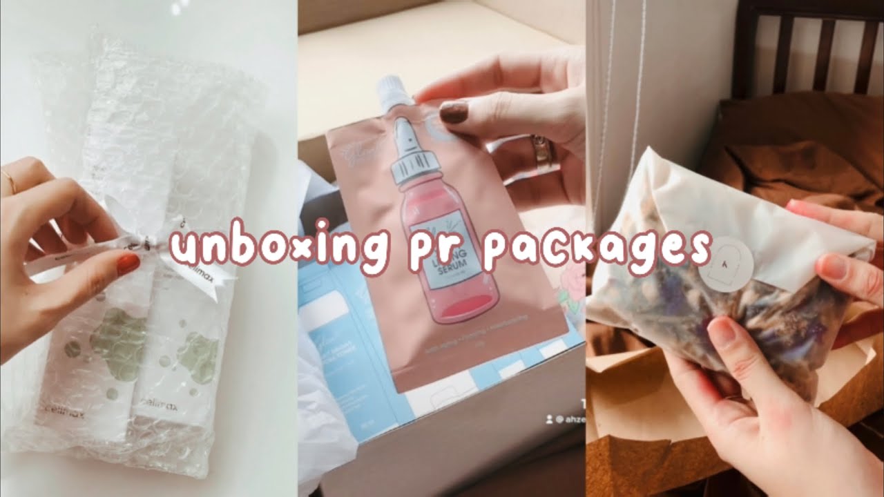 Unboxing PR packages compilation | asmr | aesthetic | relaxing ...