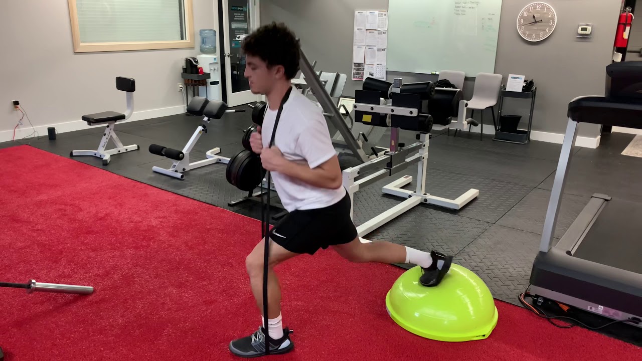 Split Stance Banded Jump - YouTube