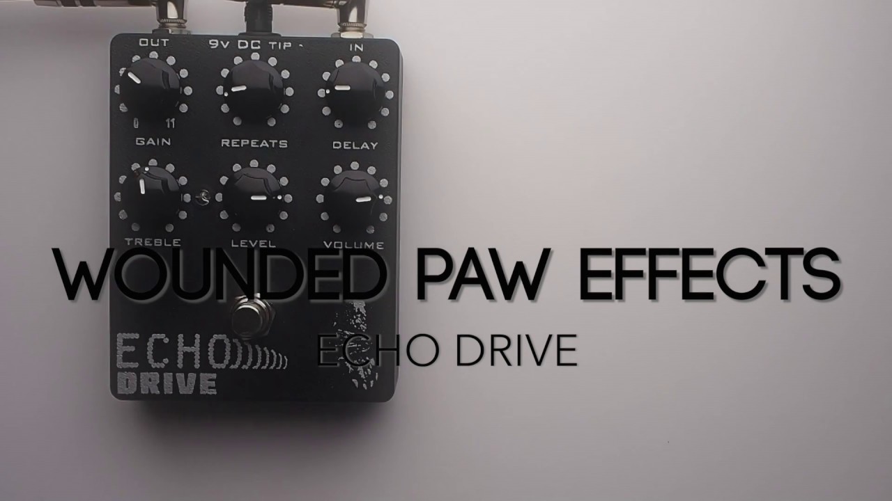 Wounded Paw Effects Echo Drive Guitar Effects Pedal Demo - YouTube