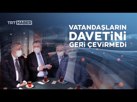 Cumhurbaşkanı Erdoğan vatandaşlarla mahalle kıraathanesinde çay içti