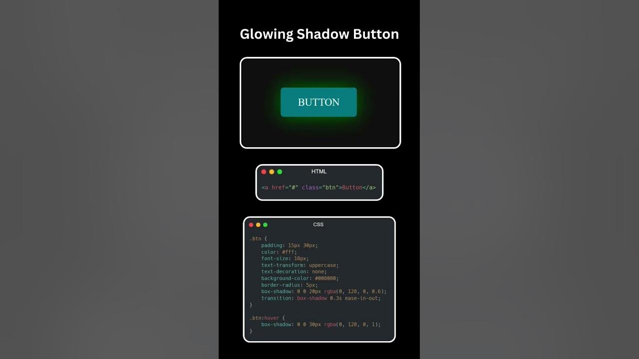Glowing Hover Effect For Button With Html And Css Webdesign Csseffects Frontenddevelopment