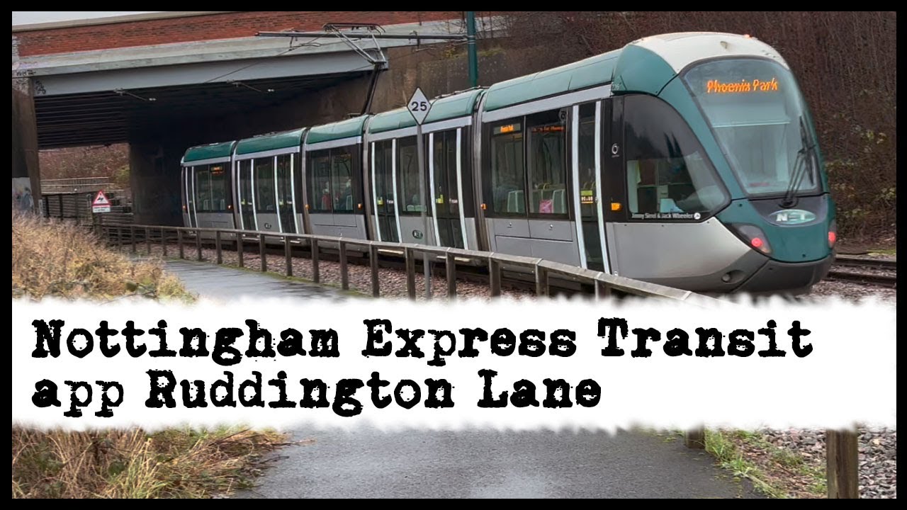 Nottingham Express Transit tram approaching Ruddington Lane 09/12/23 ...