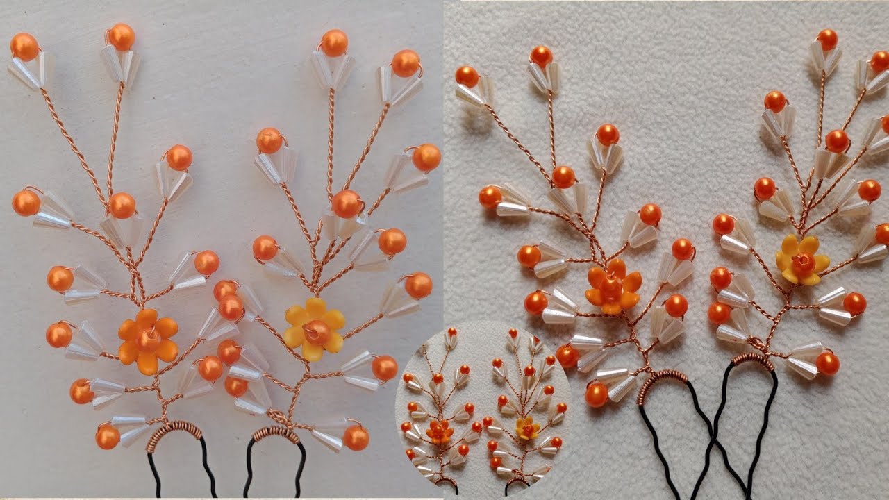 Diy Hair Pin ||Beautiful Pearl Hair Pins||Hair Accessories Making At ...