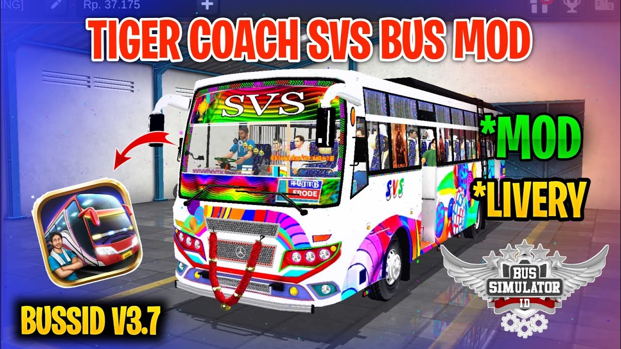 New Tiger Coach Svs Bus Mod Tamil | Bus Simulator Indonesia | Svs Bus ...