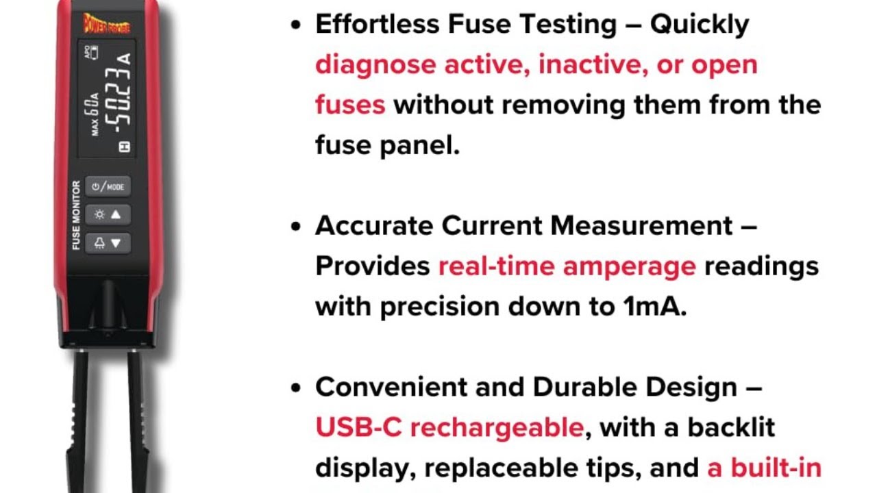 Power Probe PPFUSE Fuse Monitor - Circuit Tester for Mini - YouTube